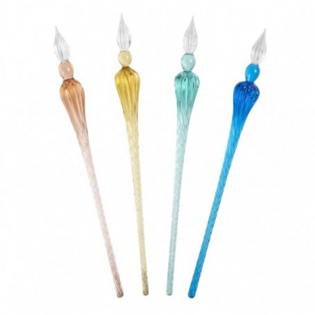 Plume de verre ronde - Turquoise - Herbin