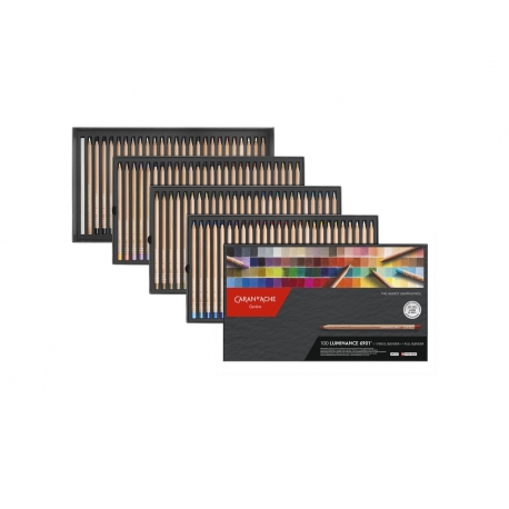 Luminance Boîte 100 Crayons de Couleurs 2 Blender Caran d'Ache